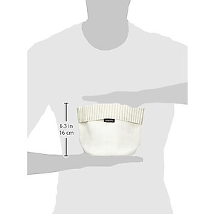 LinenMe, Beige/White Lara Cotton Basket, 6 by 8-Inch, Standard