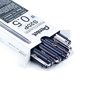 Pentel Arts Pointliner Pen, (0.5mm), Black Ink, Box of 12 (S20P-5A)
