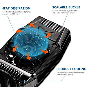 Gatuida 3pcs Games Silent Cooling Play Heatsink Cellphone Radiator: Phone Streaming Mobile Radiator for Universal Cell Fan Live Gaming Rechargeable Tablet Semiconductor Single