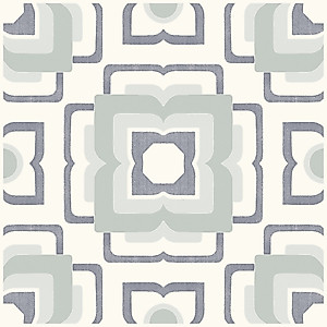 FloorPops 12-in by 12-in Teal Posey Vinyl Peel & Stick Floor Tiles (10 Tiles), (10 sq.ft./carton)