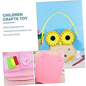 TOYANDONA 5 Sets DIY Handbag Kids Purse Kids Suit Case Candy Kit Sewing Crafts Beginners My First Sewing Kit My First Sewing Bag Cartoon Handbag. Delicate Handbag Portable Bag Storage Bag