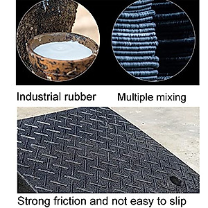 Rubber Curb Ramp, Heavy-DutyCapacity Threshold Ramps, Duty Door Step Ramp For Wheelchairs, Mobility Scooters And Power Chairs, Driveway Curb Ramp With Slip-Resistant ( Size : 50*100*19cm(19.6*39.3*7.4