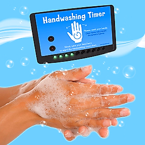 Handwashing Timer - Touch Free – Multiple time Settings - Powered with Batteries or AC Adaptor - Food Service – Schools – Daycare – Health Facilities