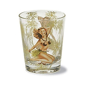 Island Heritage Vintage Coconut Girl Shot Glass 1 oz.