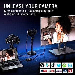 KKF 4K HDMI Capture Card, 1080P 60FPS Video Capture Card for Streaming and Recording of PS5, PS4, Xbox Series X/S, Nintendo Switch via DSLR OBS with HD Ultra-Low Latency (USB A 3.0)