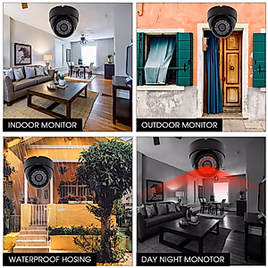 Hotpet 2MP USB Camera H.264 1080P Webcam Day Night Vision Indoor Outdoor Dome Camera 0.01LUX Low Illumination Home Security Camera with 24pcs IR LED for Windows Mac Linux Android