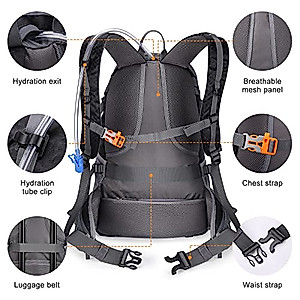 HOMIEE 35L Hiking Backpack Water Resistant Outdoor Sports Travel Daypack Lightweight Camping Climbing Hunting Bags with Rain Cover