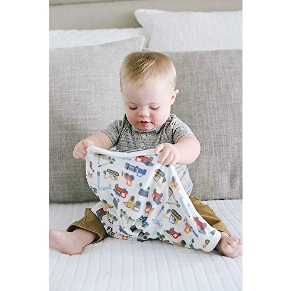 Copper Pearl 3-Layer Knit Security Blanket Set Sized 16" x 16" 2-Pack Diesel