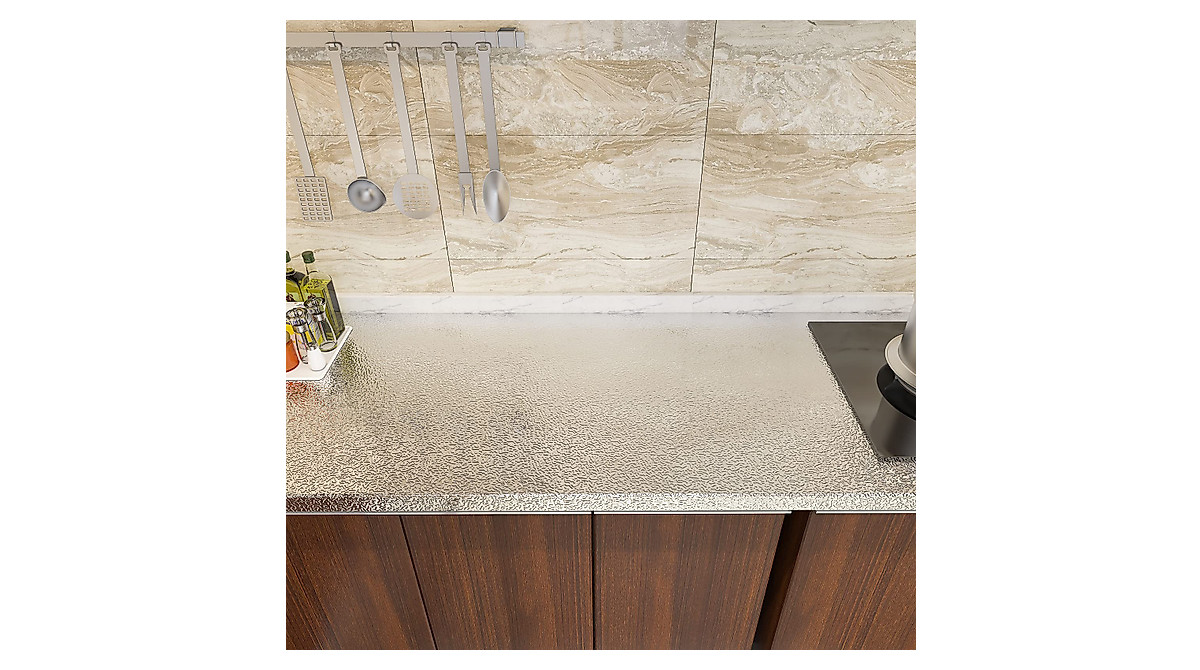 Silver Stainless Steel Contact Paper – Easy DIY Wall & Appliance Cover