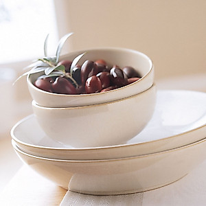 Denby Linen Rice Bowls Set of 4, Cream, One Size (016048045)