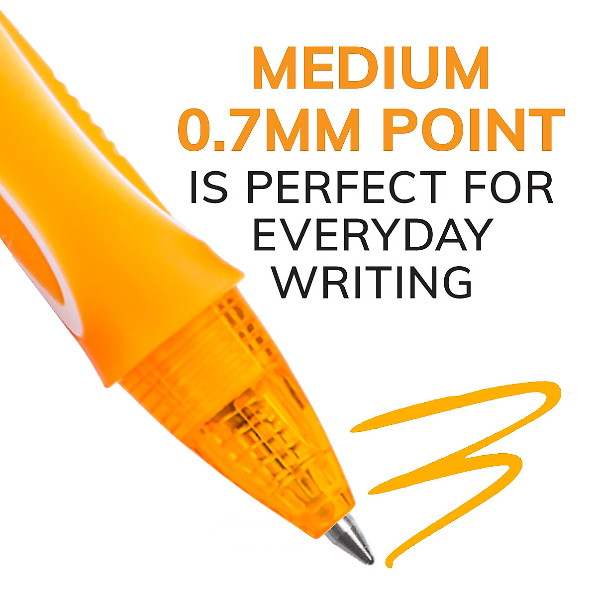 BIC Gel-Ocity Quick Dry Gel Pens, Medium Point Retractable Gel Pen (0.7mm), Assorted Colors, 3-Count