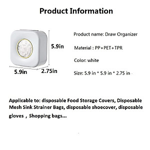 100 PCS Elastic Fresh Keeping Bags With A Keeping Bag Dispenser,Plastic Wrap Storage Box,Stretch Plastic Wrap Bowl Covers，Plastic Covers For Bowls,Elastic Food Storage Covers,Microwave Safe.