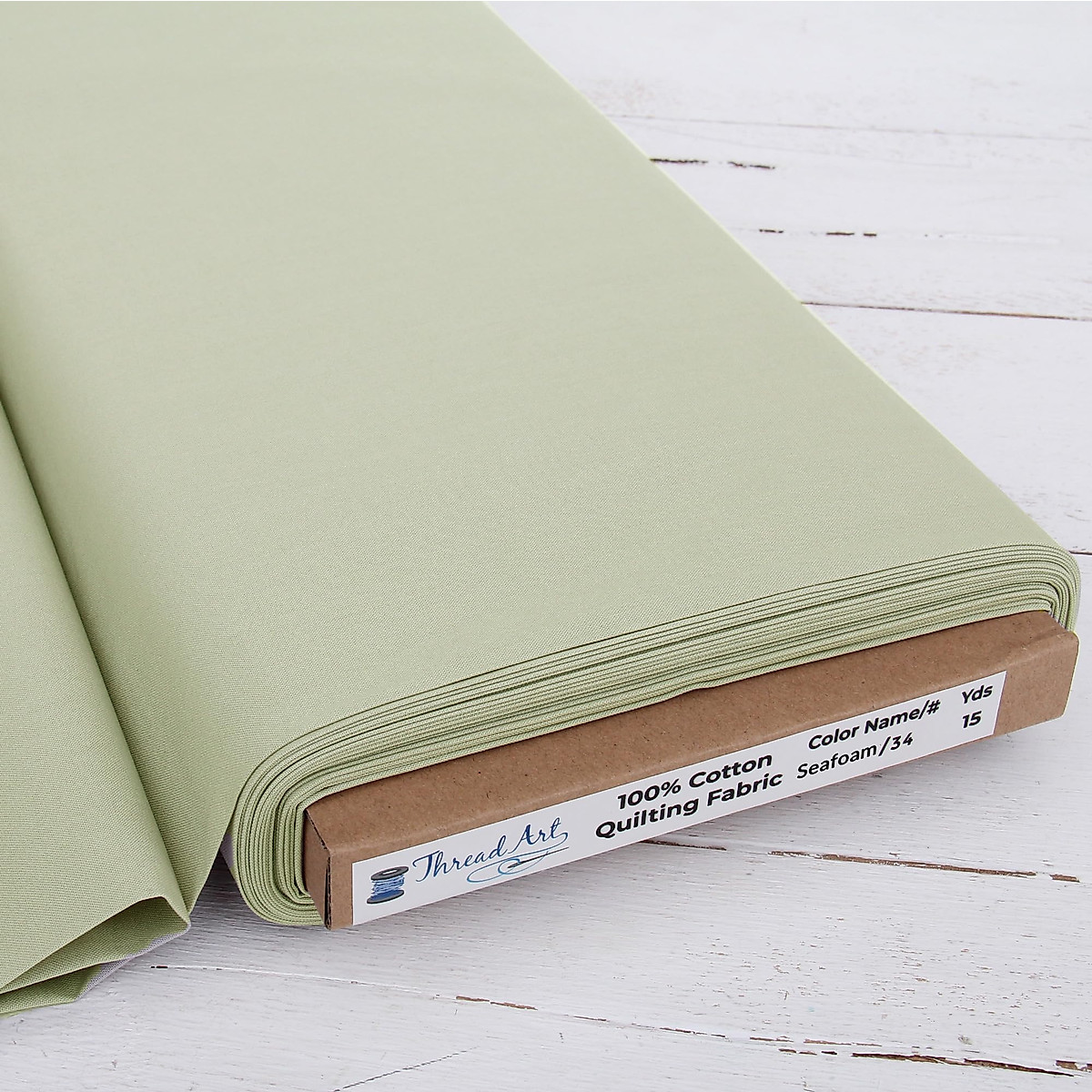 ThreadArt Premium Cotton Quilting Fabric Sold by The Yard - Seafoam - 44" Width - 100% Cotton - Quilting, Sewing, Crafts