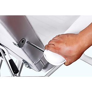 Salon Style White Leather Cover Beauty Professional Facial Tabel Bed Chair Massaging Tables for Barber Face Beauty Updated Facial Beds and Tattoo Chairs with Stool