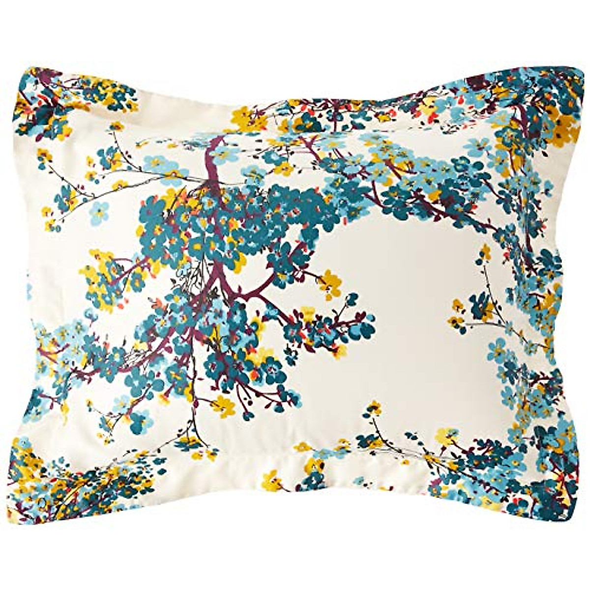 Tribeca Living Casablanca 5-Piece Cotton Floral Duvet Cover Set, Queen