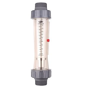 Dwyer® Polycarbonate Flowmeter, LFMF-17-I2, 7-70 GPM (25-250 LPM) Water, 2" MNPT, 316 SS Float.