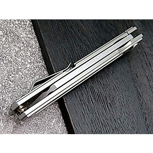 Ccanku C225 Folding Knives D2 Steel Blade TC4 Titanium Alloy Handle Knife Camping Outdoor EDC Tool Folding Knives (Gray)