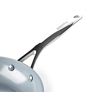 GreenPan Valencia Pro Hard Anodized Healthy Ceramic Nonstick 12" Wok, PFAS-Free, Induction, Dishwasher Safe, Oven Safe, Gray