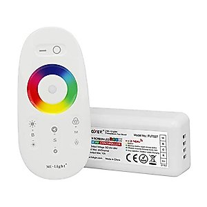 LGIDTECH FUT027 Miboxer RGBW LED Remote+Controller Receiver Box 12-24V,Compatible with 5050 3528 etc. RGBW LED Strip Lights with 5 Wires