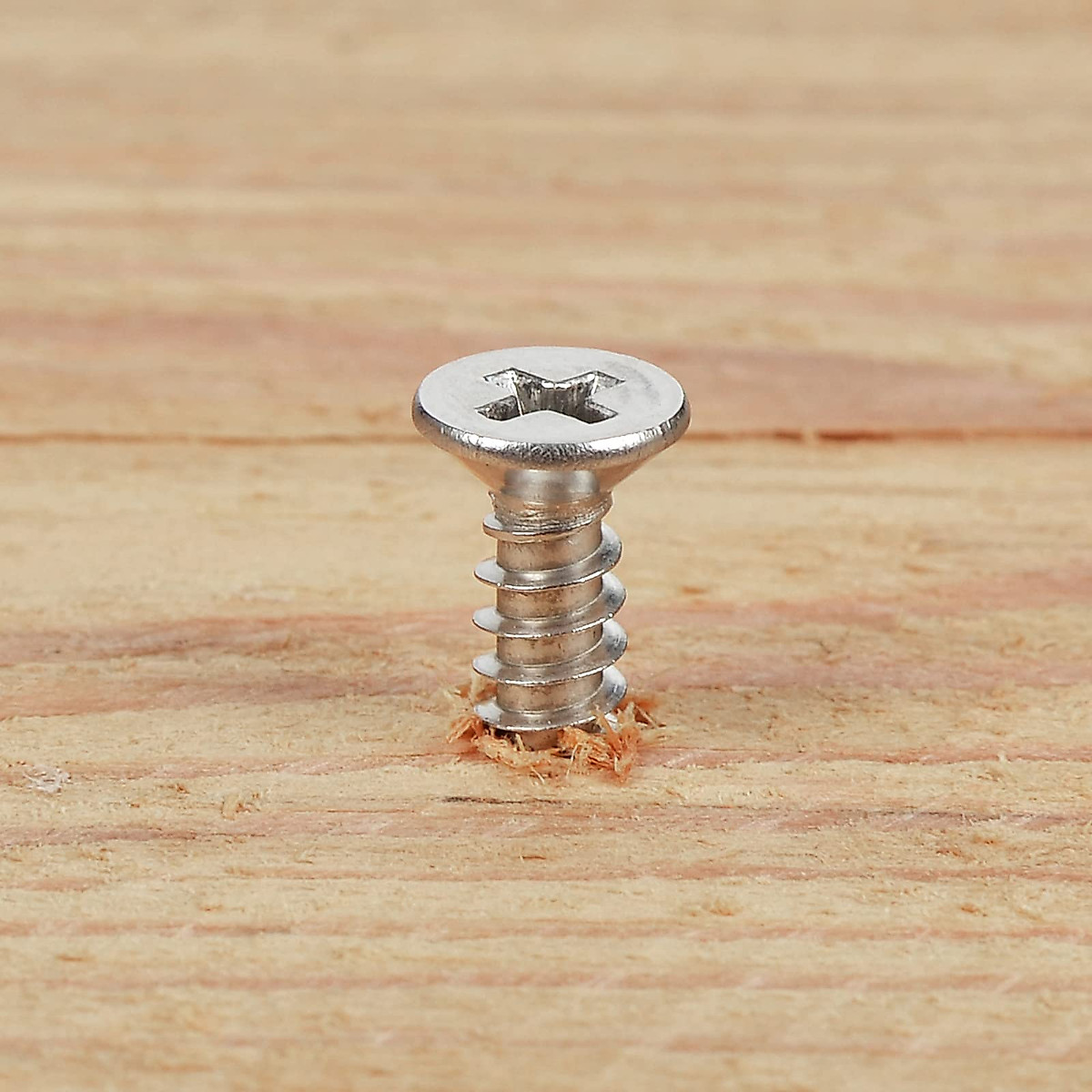 Jigreat #8 x 1-1/4" Stainless Steel 304 (18-8) Flat Head Phillips Wood Screws 50pcs Solid Stainless Screw