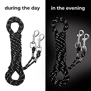 CHERPET Reflective Cat Leash - 30 ft Escape Proof Walking Lead Yard Long Leash, Durable Extender Leash Training Playing Outdoor for Cats Puppy Kitten Small Dogs Rabbit Small Animals