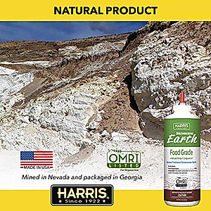 HARRIS Diatomaceous Earth Food Grade, Half Pound with Easy Application Puffer Tip