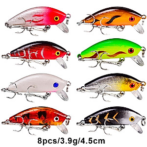 Fishing Lures Tackle Kits Hard Baits Minnow Pencil VIB Crankbaits Topwater Floating Lures Assorted Fishing Tackle Sets (007-43pcs)