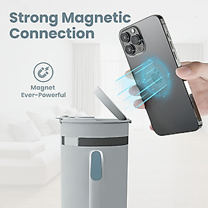 JetFresh 40 oz Tumbler with Handle and Straw Magnetic Phone Holder Tripod Lid Perfect for Car Phone Holder - Insulated Stainless Steel Leak Proof Spill Proof Water Tumbler for Men and Women Cup