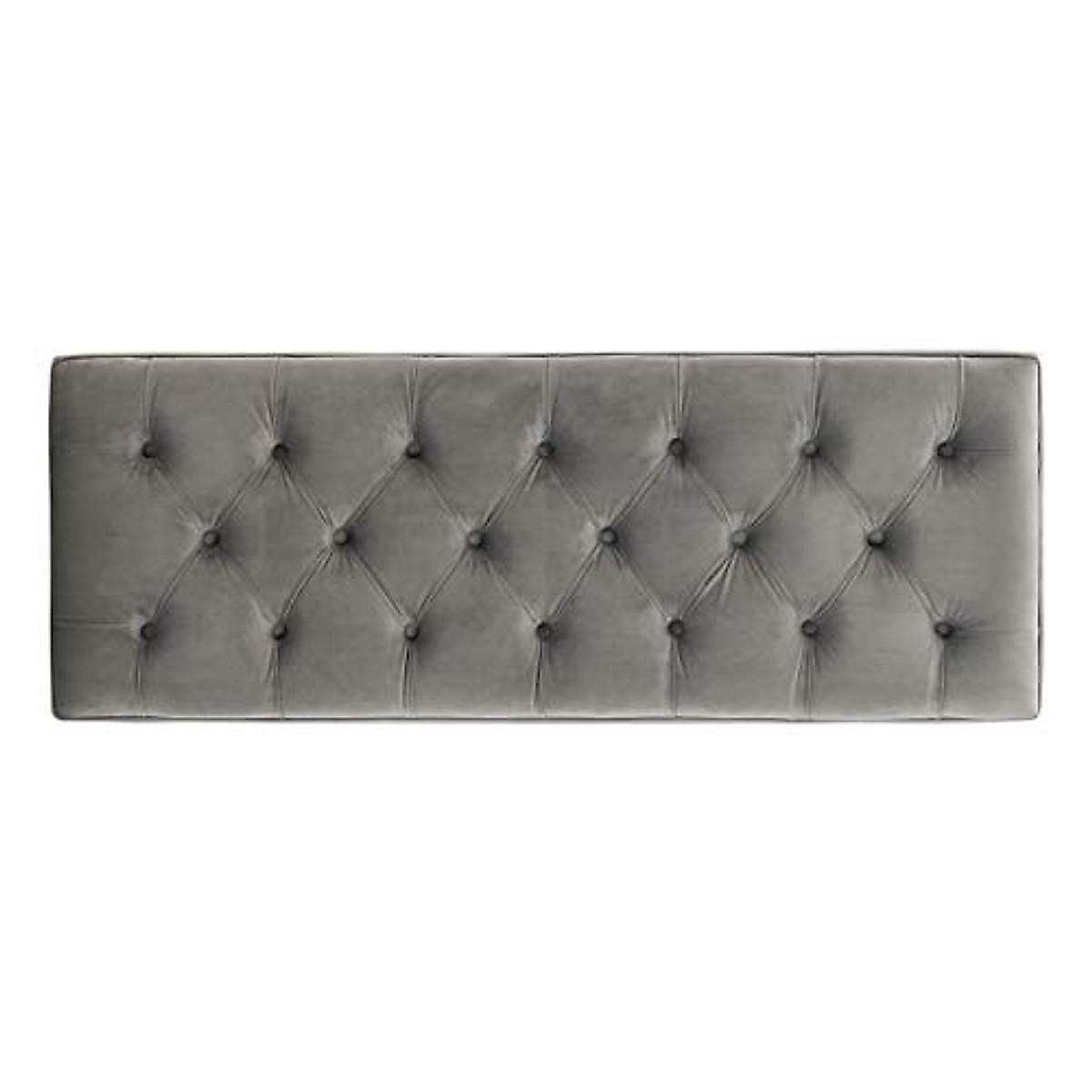 Safavieh Couture Home Tourmaline 48-inch Glam Dark Grey Velvet Tufted Acrylic Bench