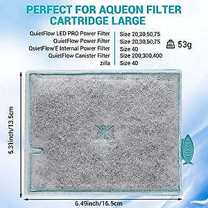Guarm Replacement Filter Cartridges Fish Tank for aqueon Large, Replacement Filter Cartridges for aqueon Large Filters(12 Packs)