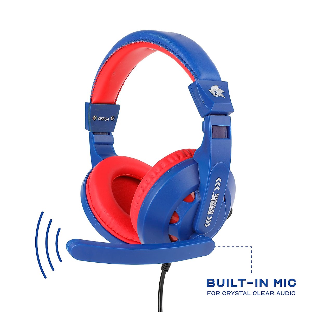 Sonic the Hedgehog 3 in 1 Gaming Set with LED Backlit Keyboard and Mouse, Cushioned Gaming Headset with Microphone. Perfect for Long Gaming Sessions, Comfort Grip, Ergonomic Mouse, Mechanical Keyboard