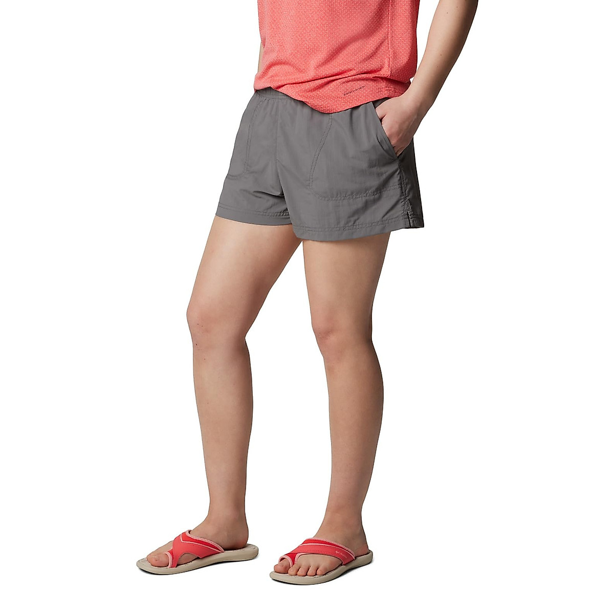 Columbia Women's Plus-size Sandy River Short, Breathable, Sun Protection Shorts, City Grey, 3X x 6