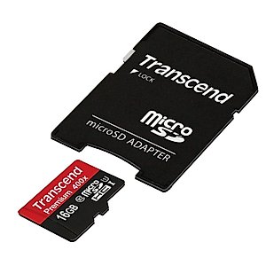Transcend 32GB microSDHC Class10 Uhs-1 Memory Card with Adapter 60 MB/S (TS32GUSDU1)