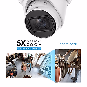 Amcrest 4K Optical Zoom IP Camera, Varifocal 8MP Outdoor POE Camera Turret, Security Camera, 2.7mm~13.5mm Lens, IP67 Weatherproof, MicroSD Recording (IP8M-VT2779EW)