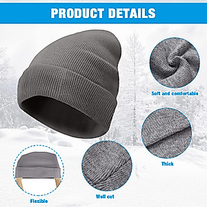 JaGely 24 Pcs Knit Beanie Warm Winter Hats Unisex Soft Cozy Multicolor Cuffed Skull Cap for Men Women Knitted Hat for Adult