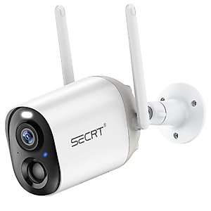 Wireless Outdoor Security Camera, Battery Powered 1080P WiFi Surveillance Cameras for Home Security System, Color Night Vision, Motion Detection, Siren Alarm and Spotlight, 2-Way-Talk