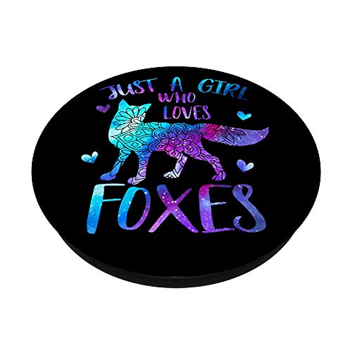 Just a Girl Who Loves Foxes Galaxy Space Cute Fox Girls Gift PopSockets Grip and Stand for Phones and Tablets