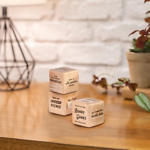 DEMDACO Date Night Conversation Starter Woodgrain 2 inch Wood Activity Dice Set