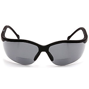 Pyramex V2 Readers Safety Eyewear, Gray +2.5 Lens With Black Frame