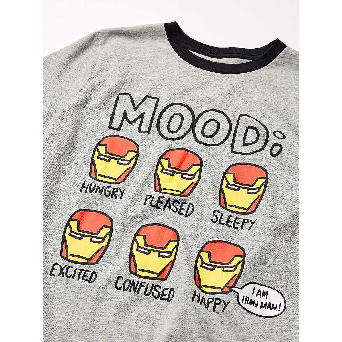 Amazon Essentials Disney | Marvel | Star Wars Boys' Short-Sleeve T-Shirts (Previously Spotted Zebra), Pack of 4, Marvel Heroes Print, X-Small