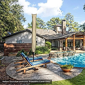 Yescom Outdoor Patio Umbrella Protective Cover Bag 180g Polyester Fabric Weatherproof Fits 5' 6' 7' 8' 9' 10' Umb