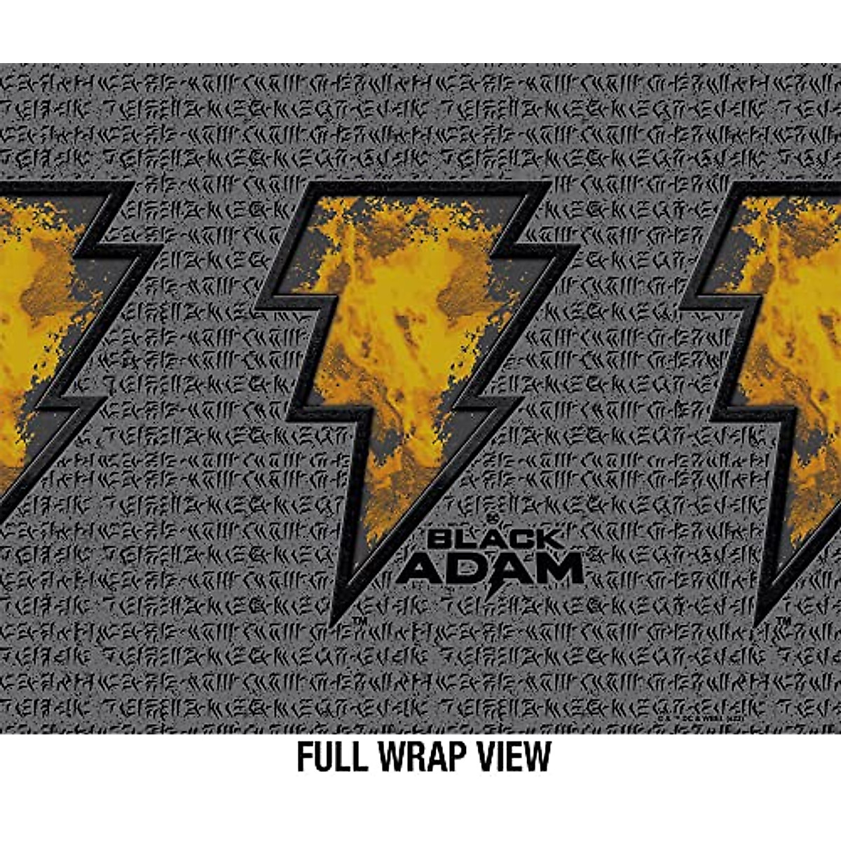 Black Adam OFFICIAL Emblem Bolt Black 24 oz Insulated Canteen Water Bottle, Leak Resistant, Vacuum Insulated Stainless Steel with Loop Cap