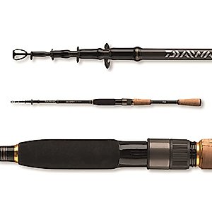 DAIWA Ballistic X Tele Spin, 6.23ft, Lureweight 0.14-0.53 Ounce, 6 Sections, Telescopic Spinning Fishing Rod
