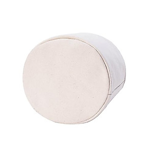 YONBEN Tall Purse Organizer Insert Womens Canvas Round Handbag Organizer Storage Handbag Purse Organizer Round Cosmetic Pouch Bag Bucket Makeup Bag (Beige, L)