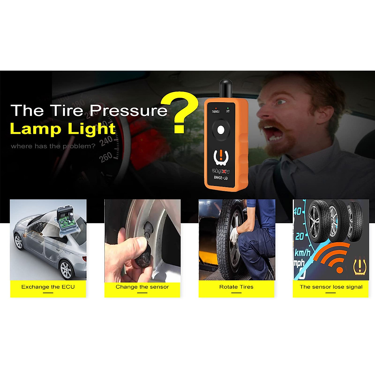 VXDAS TPMS Relearn Tool for GM Tire Pressure Monitor System Sensor TPMS Reset Tool GL50448 Programming Training Activation Tool for GM Chevy Vehicles Upgrade OEC-T5 EL50448