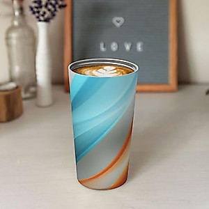 WANGXUEE Abstract Circle Swirl Print 500ml Stainless Steel Travel Tumbler Double Wall Vacuum Insulated Coffee Mug