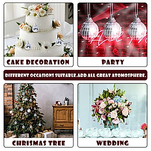 60PCS Disco Ball Ornament - 1.2 Inch Mirror Disco Ball 60s 70s Reflective Mirror Ball Christmas Tree Wedding Birthday Party Ball Ornaments