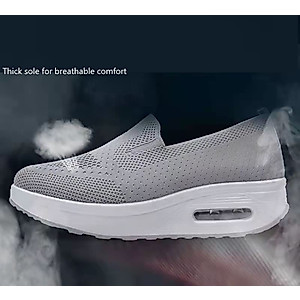 Bridge Cutters Women's Orthopedic Slope Heel Shoes Platform Shoes Orthopedic Road Walking Shoes Skate Shoes Sports Sandals mesh Flat Shoes Sports Outdoor Shoes Black 38