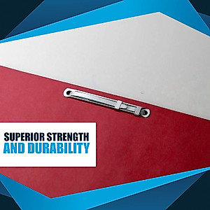 OLYMPX 500 Pcs of 2" Capacity Premium Metal Prong Paper Fastener Bases, 2.75 Inch Base for Paper File Clip Folder Accessories, Pack of 5 Boxes, 100 Bases per Box