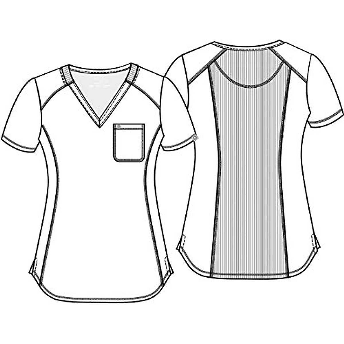 Cherokee Infinity Women Scrubs Top V-Neck CK687A, L, Caribbean Blue